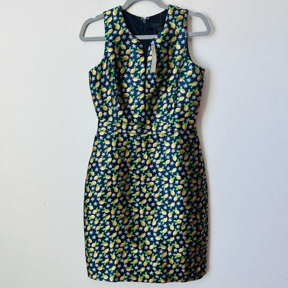 J. Crew | Dresses | J Crew Lemon Jacquard Dress Sz 2 | Poshmark